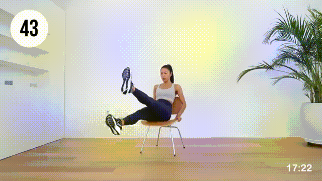 21 Easy CHAIR ABS WORKOUT AT HOME For Women (Seated Only)