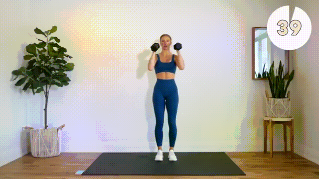 Easy 15-Minute Toned ARMS AND BACK WORKOUT AT HOME With Weights