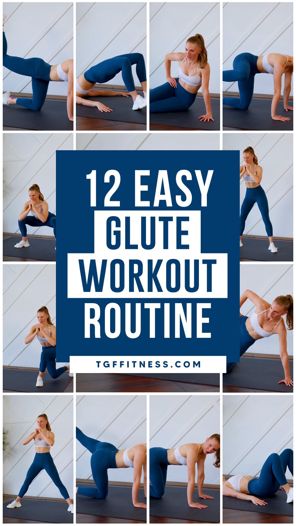 12 Easy FULL GLUTE WORKOUT For Beginners At Home (15-Minute Workout)