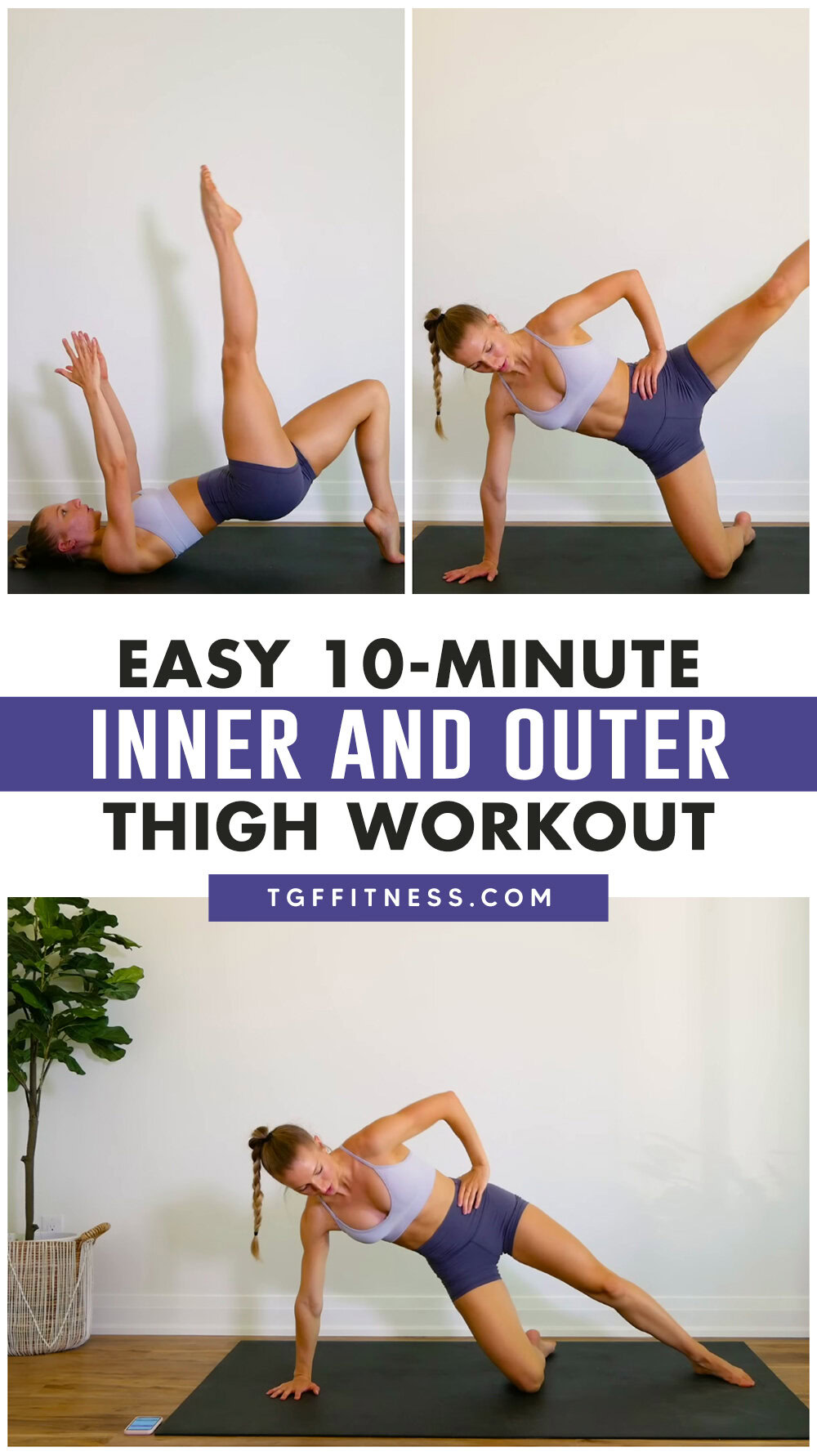 Easy 10-Minute INNER AND OUTER THIGH WORKOUT For Beginners (No Equipment)
