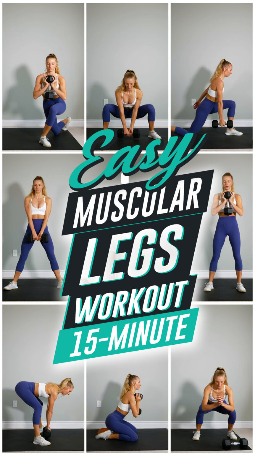 Easy 15-Minute MUSCULAR LEGS Workout For Women (Build Strong Legs!)