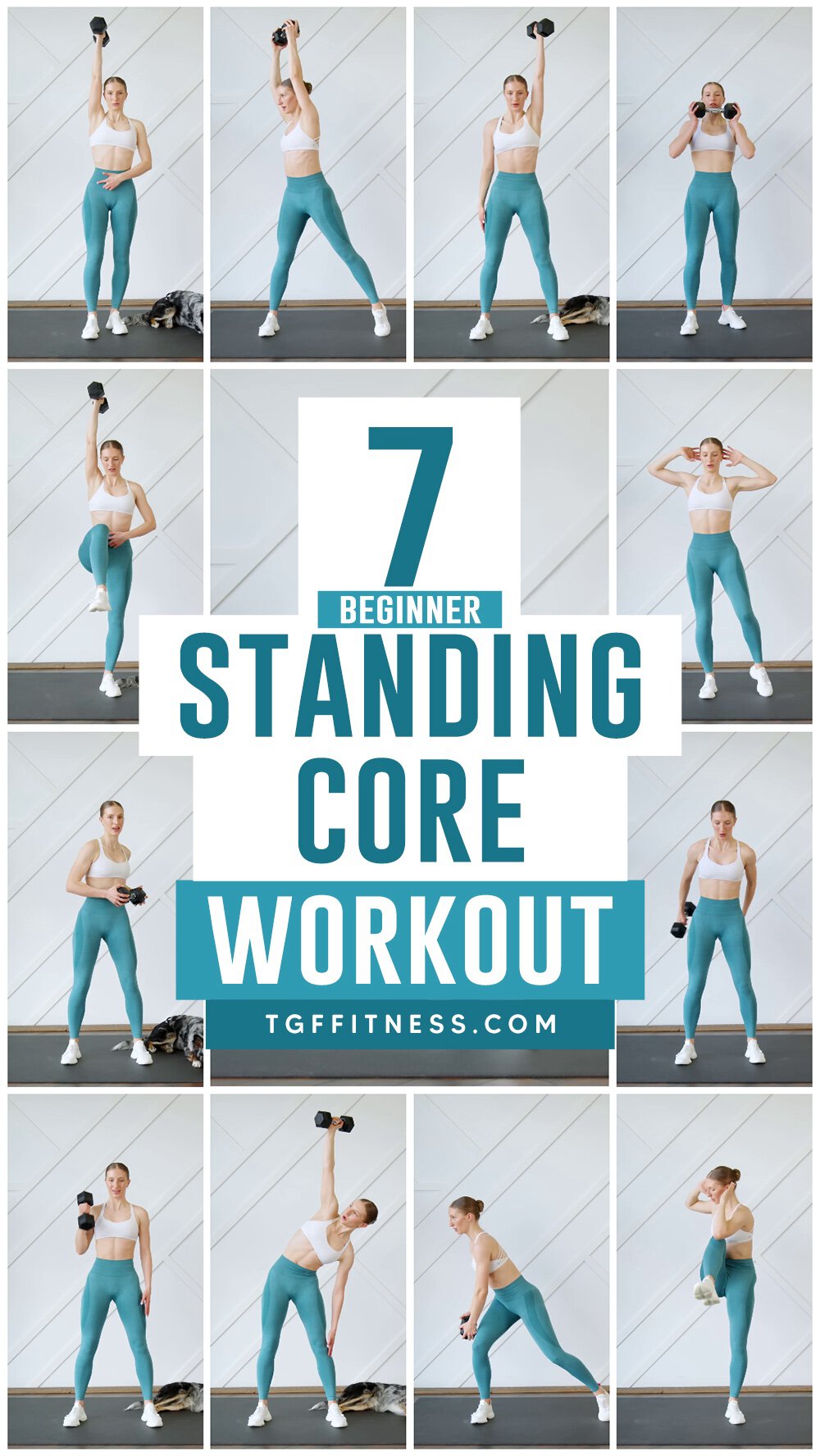 7 Easy STANDING CORE WORKOUT At Home (15-Minute Workout)