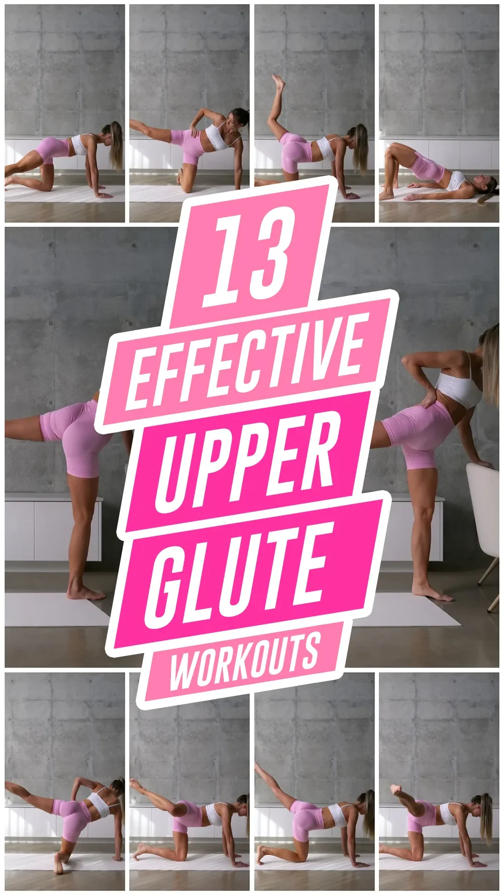 13 Effective UPPER GLUTE Workouts: 12 Minutes At Home (No Equipment ...